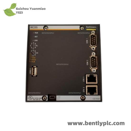 Bachmann MC205 Processor Module, High Performance Control Solutions - bentlyplc Automation