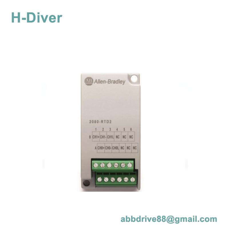 AB Industries 2080-RTD2 RTD Input Module, Temperature Sensing & Control ...