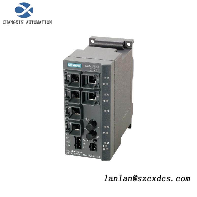 SIEMENS Scalance 6GK5106-1BB00-2AA3 Industrial Ethernet Switch, Compact ...