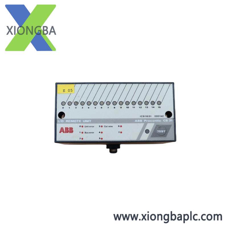 ABB ICSI16D1 Industrial I/O Remote Unit for Procontic System, Compact ...